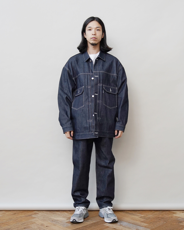 Selvage Denim Five Pocket Tapered Pants / INDIGO RIGID Selvage Denim Five Pocket Tapered Pants / INDIGO RIGID