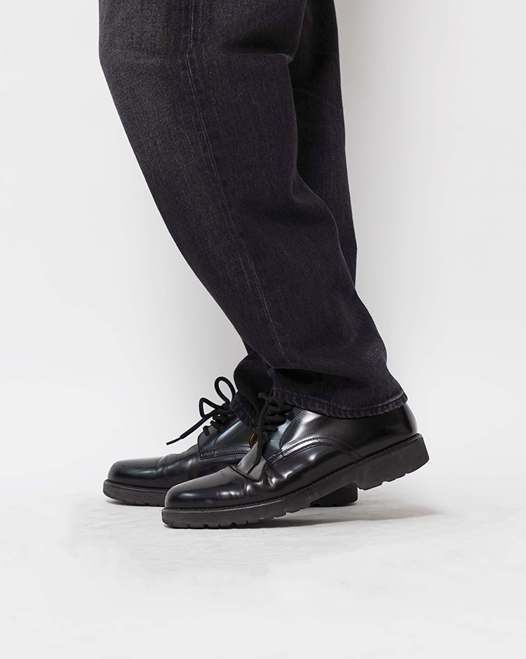 Selvage Denim Five Pocket Tapered Pants / BLACK DARK FADE Selvage Denim Five Pocket Tapered Pants / BLACK DARK FADE